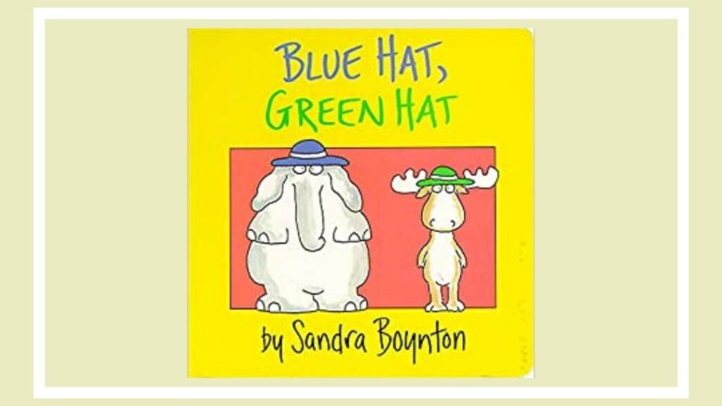 リズムが楽しい♪色も学べる英語絵本「BLUE HAT, GREEN HAT(the OOPS book)｜えいごとえほん